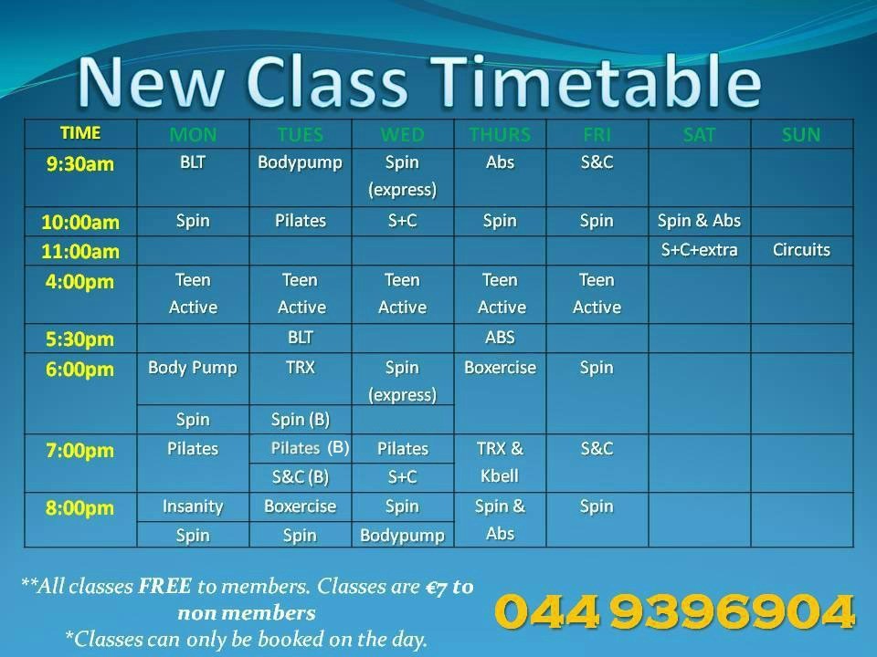 Classes - ClubActive - Mullingar's Biggest and Most Innovative Gym